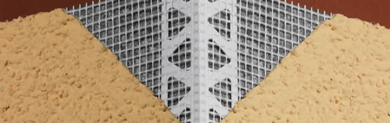 White uPVC Thin Coat Mesh Wing Corner Bead 2.5m – Rowebb